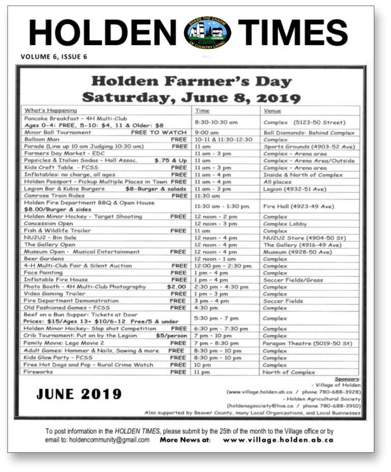 Holden Times | Village of Holden